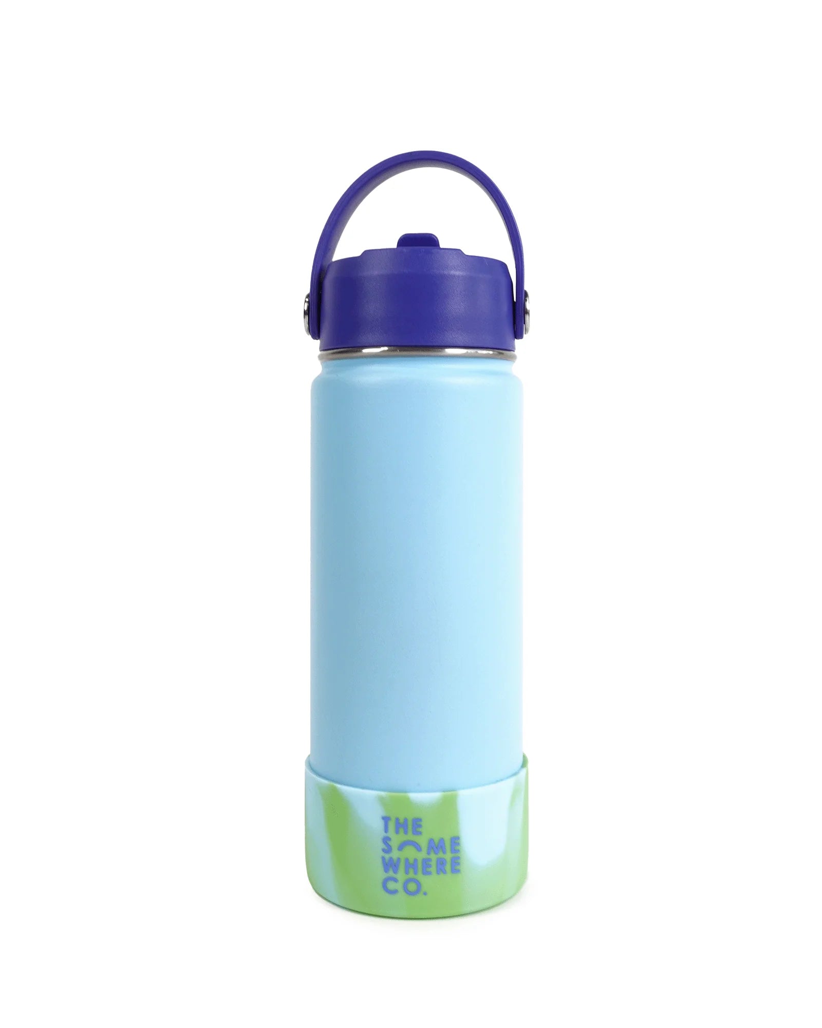 Water Bottle 500ml Dusty Blue Swirl A W Smith Sons Gift Homewares
