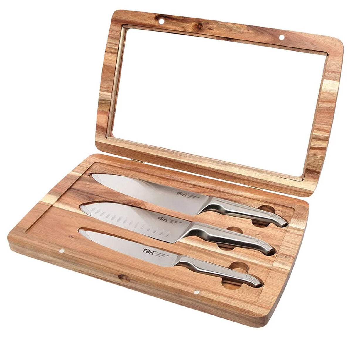 Furi Pro Acacia Knife Set 3 Piece – A.W. Smith & Sons Gift & Homewares