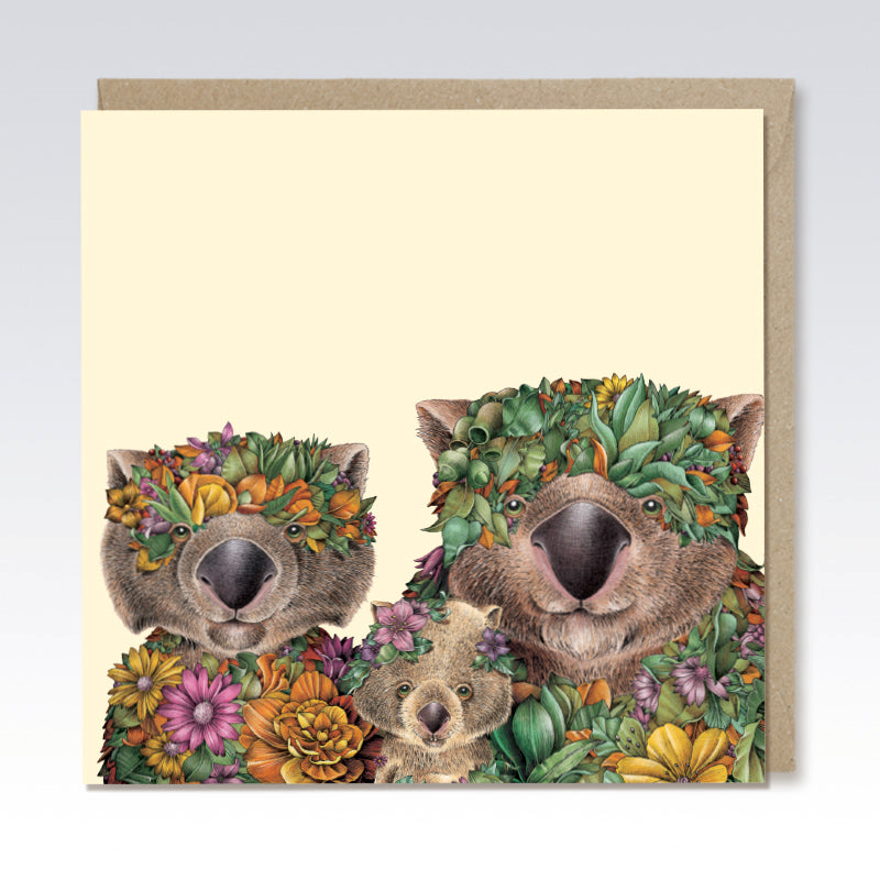 Wombat Family Greeting Card – A.W. Smith & Sons Gift & Homewares
